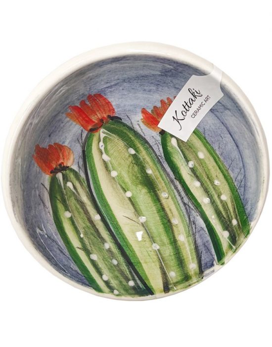 Flat Ceramic Platter - Prickly Pear - We Love Aegina E-shop