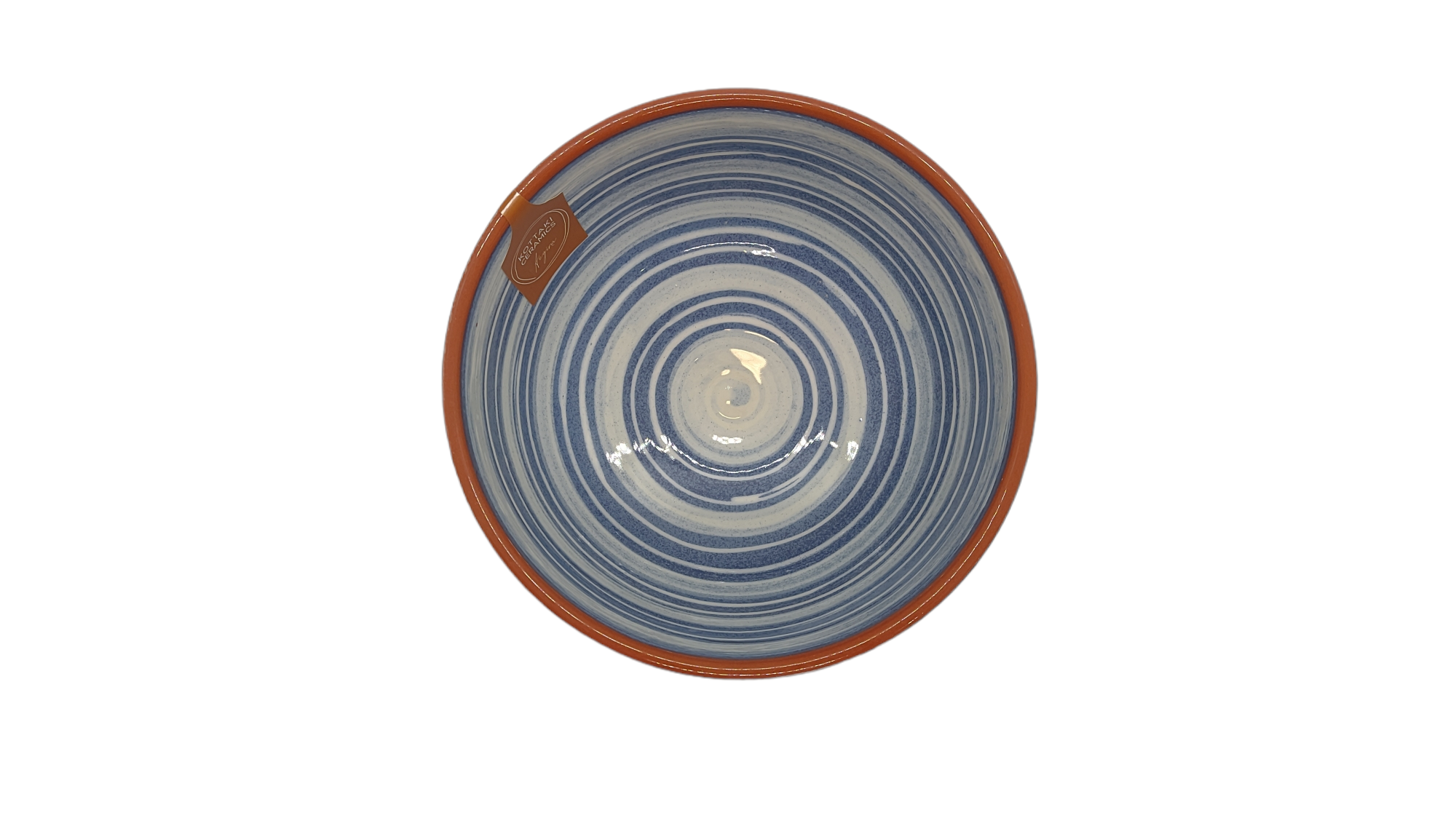 Blue Striped Ceramic Bowl - We Love Aegina E-shop